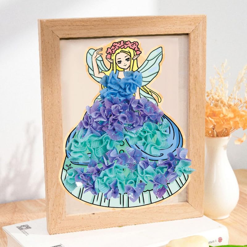 DiveDream Fabric Art Frenzy,Kids Project Creative Toys,Kids DIY Arts Crafts Kit, Paper Craft Kit for Girls Age 3-8 (A+B)