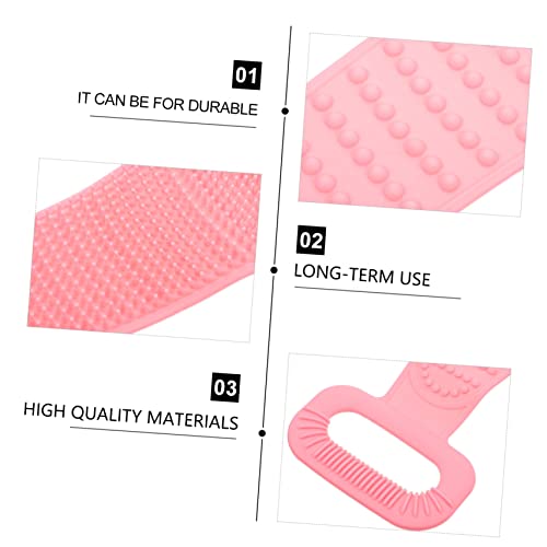 Alipis 3 Pcs Silicone Bath Towel Body Towel Bath Sponge Spa Towels Back Body Scrubber Cleaning Towels Body Scrub Sponge Silicone Exfoliating Brush Shower Towel Shower Brush Accessories