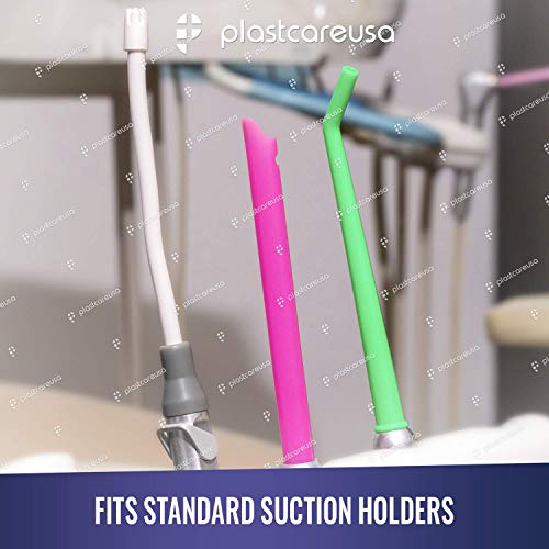 High Volume Evacuator HVE Tips - 1000 HVE Suction Tips Dental Disposable - Vented Evacuation Aspirator Tips with Smooth Edges (Rainbow Assorted - 10 Bags of 100) by PlastCare USA