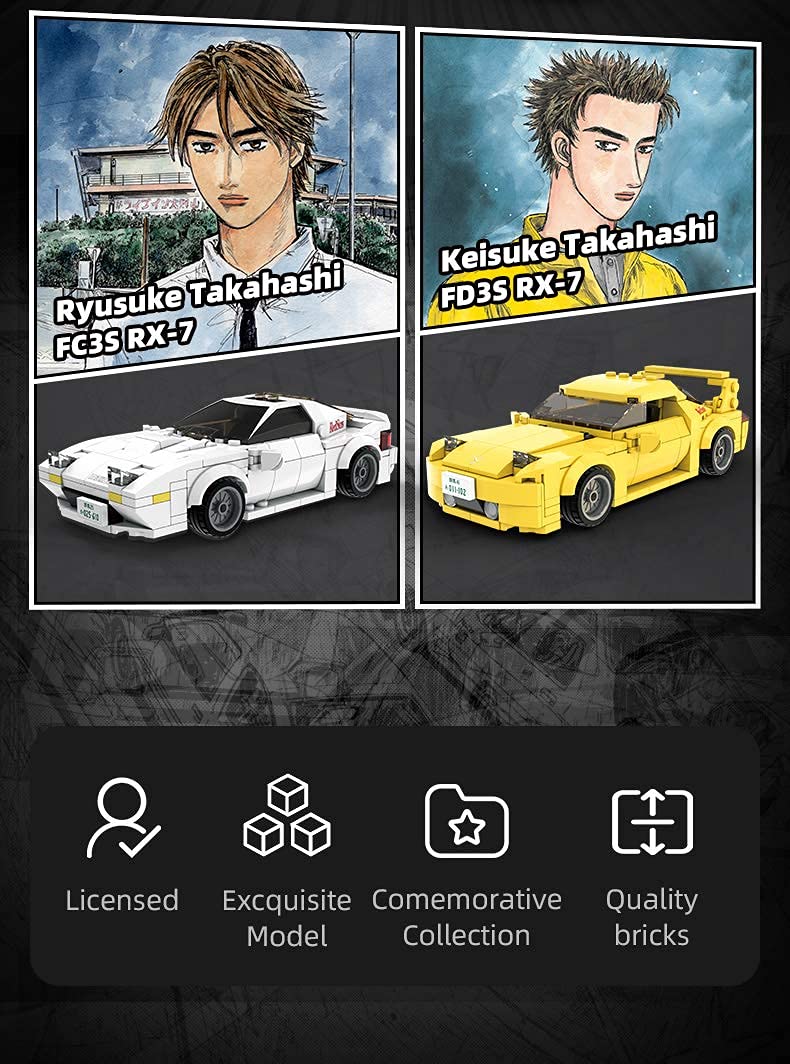 dOMOb Takumi Fujiwara's Tofu Shop - Initial-D 25-th Anniversary β CADA Bricks Toys for 8+ Age Kids & Adults - Licensed Build Model - 1908 Pieces or Blocks β for Boys, Hobbyist, Collector