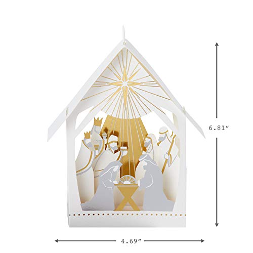 Hallmark Paper Craft Christmas Boxed Cards, Pop Up Nativity (5 Cards with Envelopes)