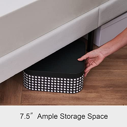 Molblly Queen Bed Frame Upholstered Platform with Headboard and Strong Wooden Slats,Non-Slip and Noise-Free,No Box Spring Needed, Easy Assembly,White