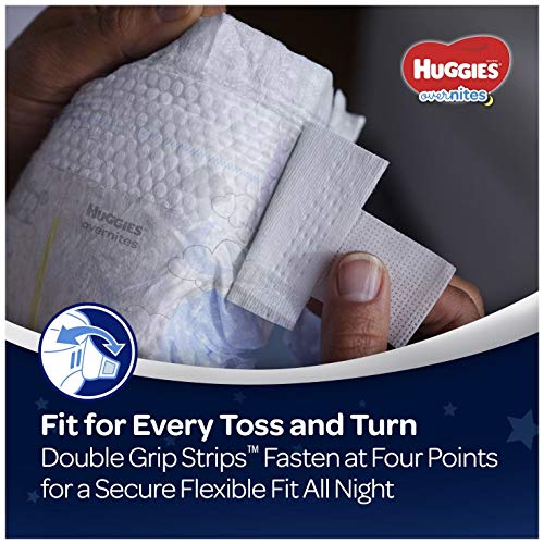 HUGGIES OverNites Diapers, Size 5 (27+ lb.), 18 ct, Overnight Diapers, Jumbo Pack (Packaging May Vary)