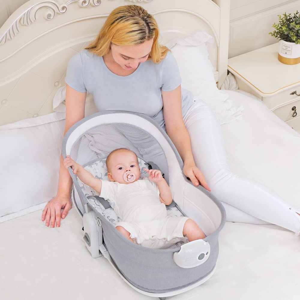 6 in 1 Baby Cradle,Soothing Vibration Suitable for Baby,Baby bassinets