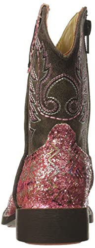 Roper Infants Cowbabies Glitter Aztec Boot, Pink, 4