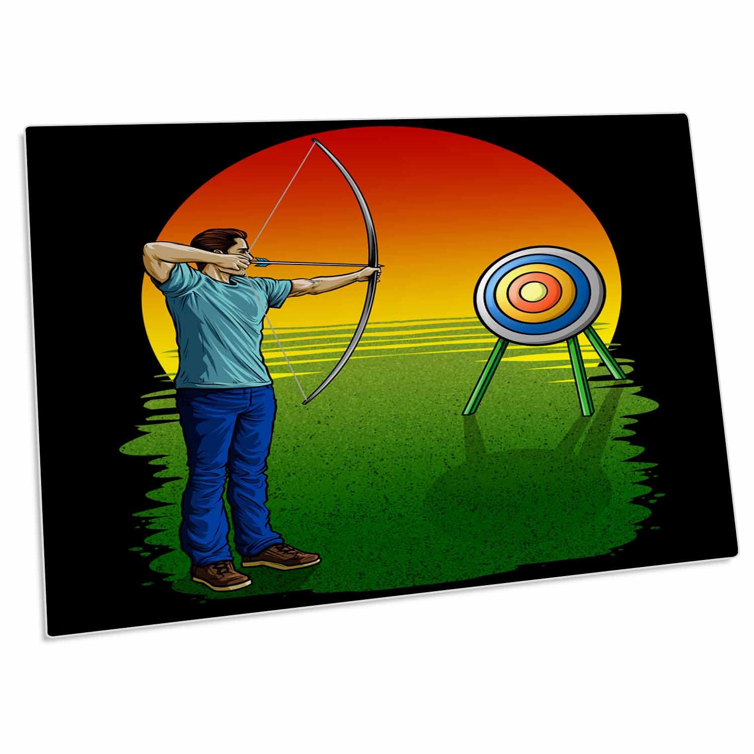 3dRose Illustration Art with Archery Arrow Sport Game - Desk Pad Place Mats (dpd-316125-1)