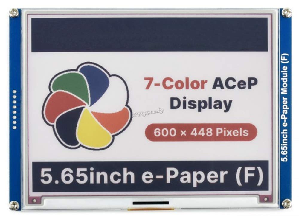 XYGStudy for Raspberry Pi Jetson Nano 5.65inch ACeP 7-Color e-Paper e-Ink Display Module SPI Interface 600×448 Pixels Colorful 5.65" Paper-Like Screen Wide Viewing Angle Low Power Consumption