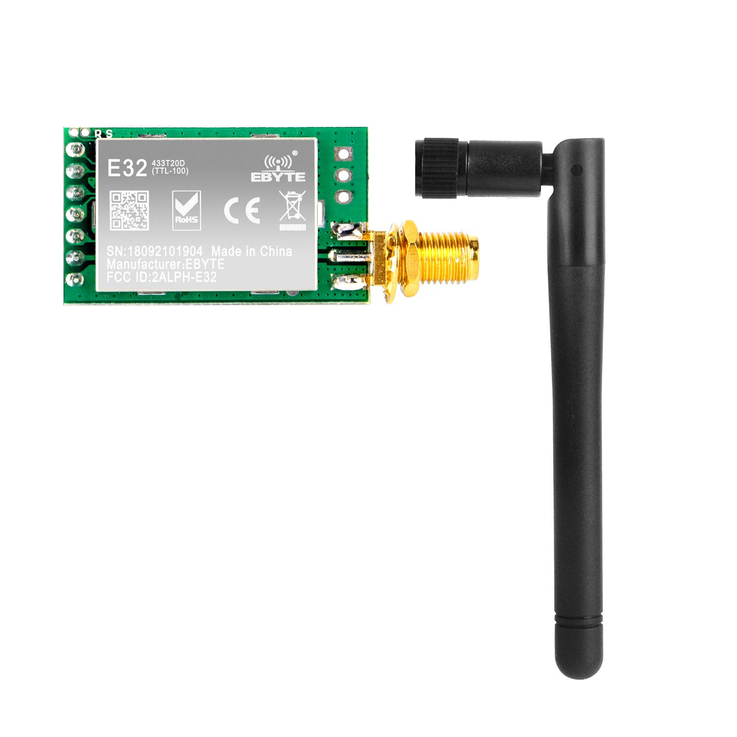 Gowoops SX1278 LoRa Radio Wireless 433Mhz 410~441MHz UART Serial Module Transmitter Receiver + 433Mhz 3dBi SMA Antenna, Compatible with Arduino STM32 51 Single Chip Microcomputer