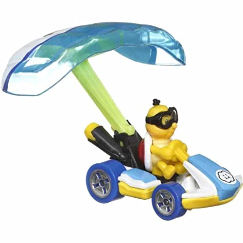 Hot Wheels Mario Kart Lakitu with Standard Kart and Parafoil Glider