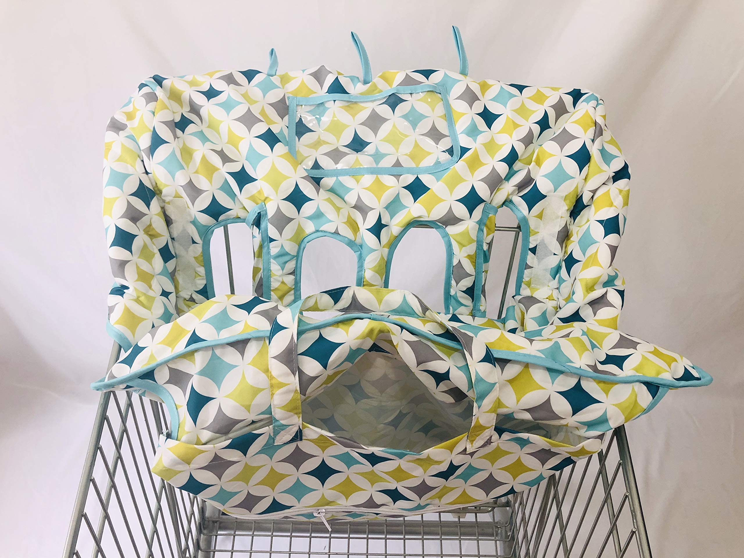 4 or 2 Leg Holes X-Large Size with Elastric Cushion for Twin Double Shopping Cart Cover for Baby Siblings