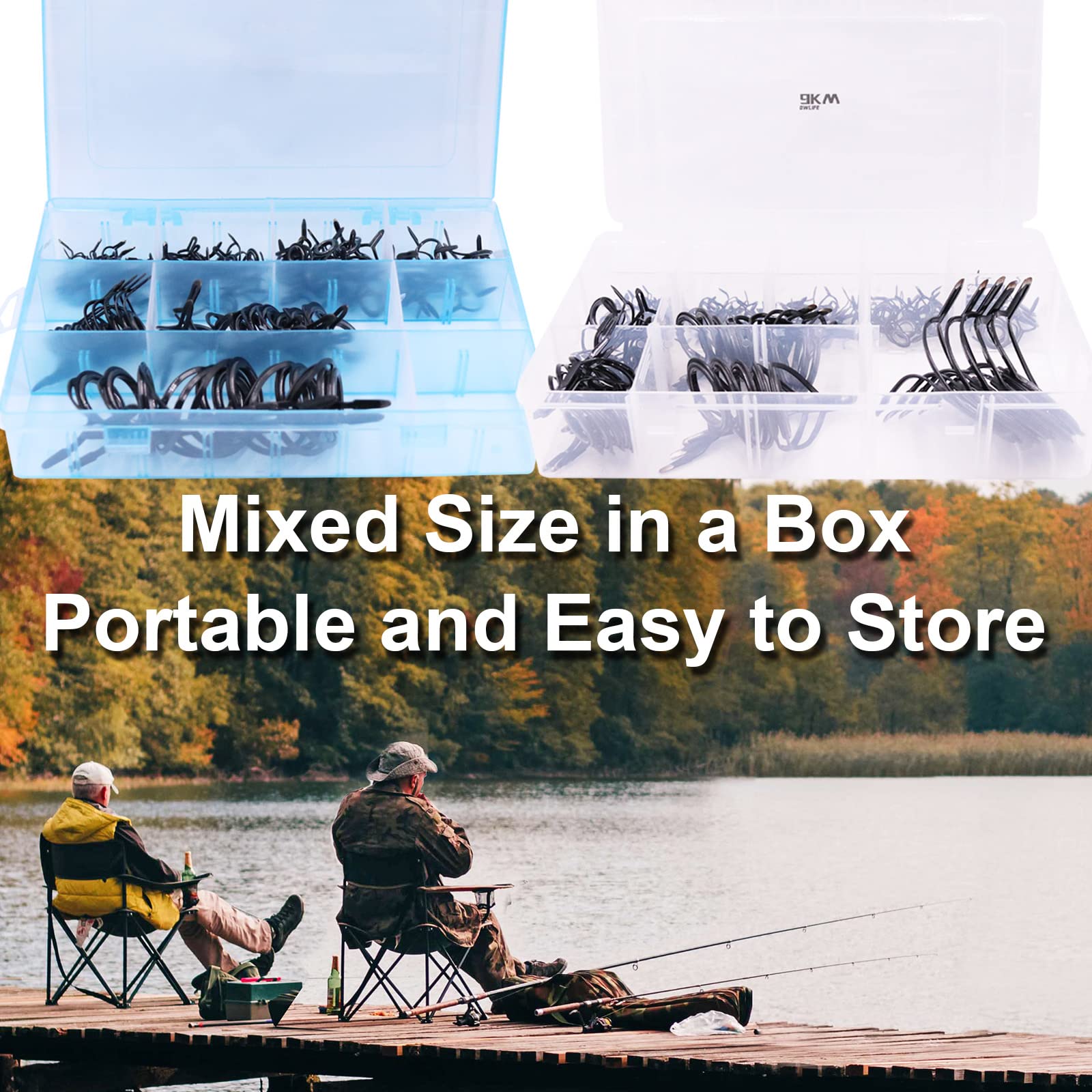 9KM DWLIFE Fishing Rod Tip Guide Repair Kit Pole Replacement Stainless Steel Ceramic Ring Saltwater Freshwater Mixed Size in a Box(Small - 50pcs)