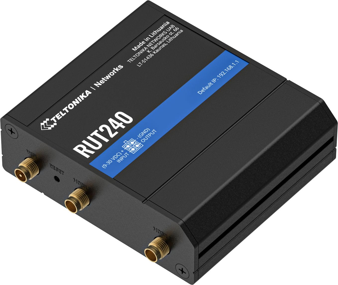 Teltonika RUT240 4G /LTE & WiFi Cellular Router with Ethernet and I/O, Remote Connection, Advanced VPN