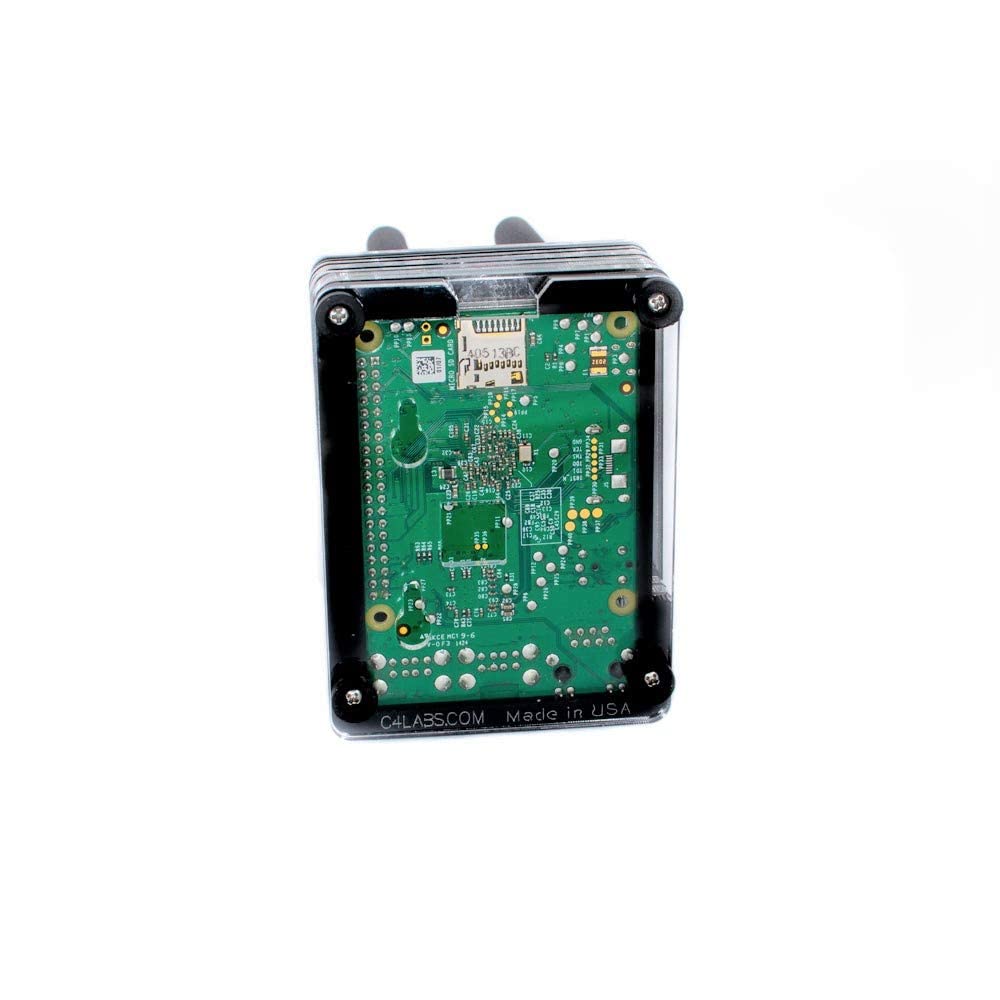 DRPi-1NSX case for Raspberry Pi4 & 3B+, Duplex MMDVM v1.0, 2.4″ Enhanced Nextion Screen (Included) ~ (Black Ice)