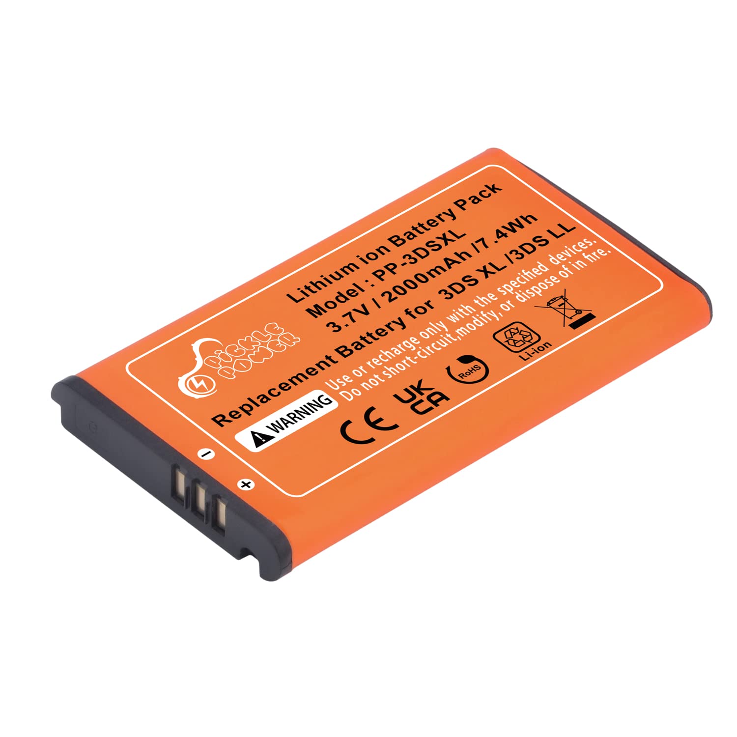 3DS XL Battery Replacement,Pickle Power 2000mAh SPR-003 Battery Compatible with Nintendo 3DS LL/XL Console with Tool Kit
