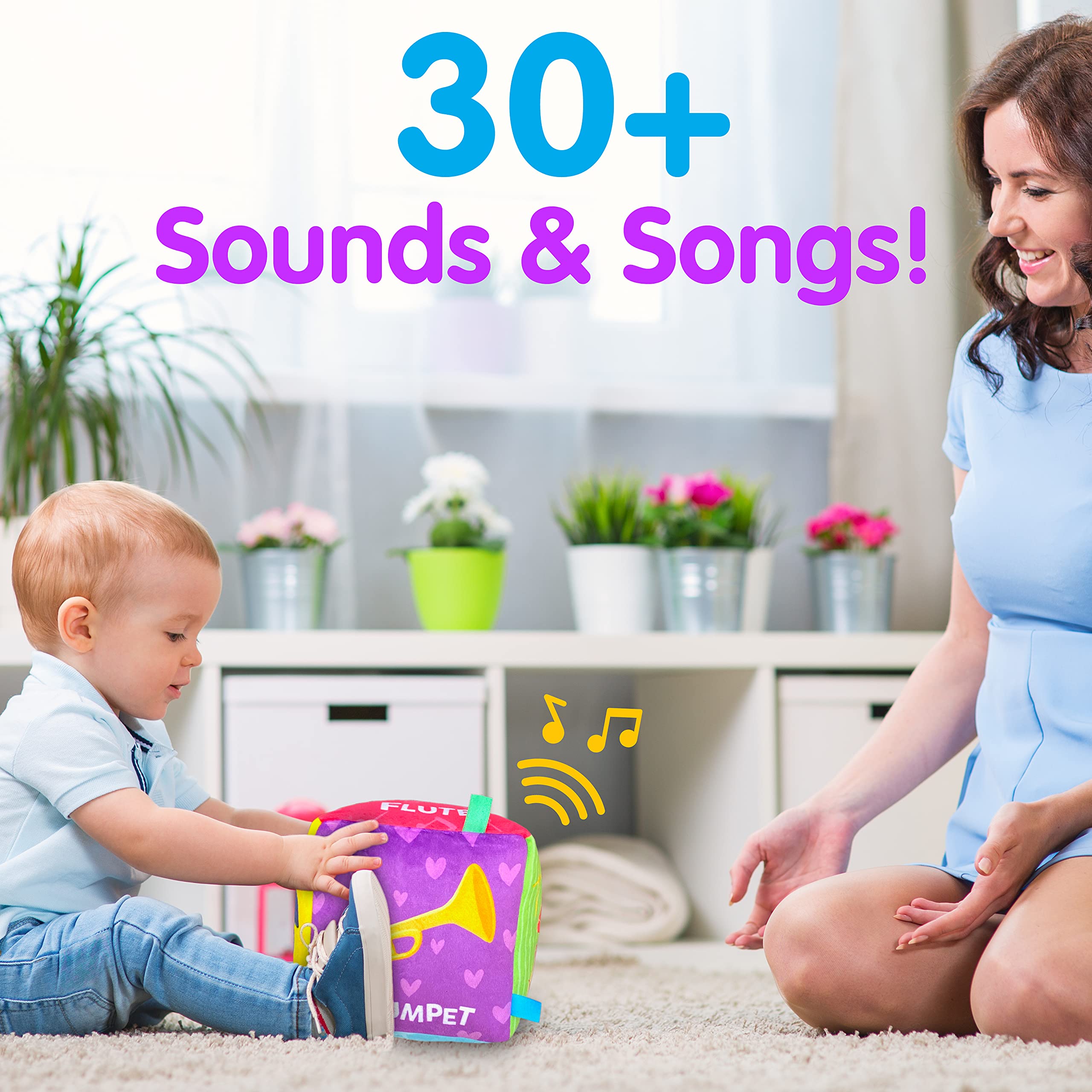 Move2Play Turn2Learn, Instruments Learning Cube, Gift for Babies 6-18 Months Old