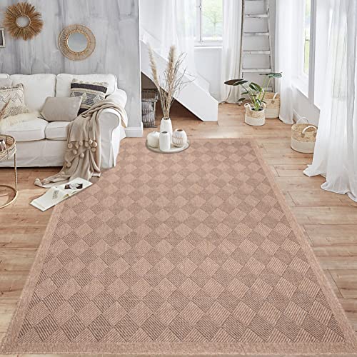 Adiva Rugs Jute Sisal Area Rug in Natural Look for Indoor Outdoor Use, Comfortable, Strong, Durable, Patio, Porch, Hallway (Mocca, 2β X 3β)