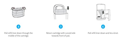 JANM280DAEA - AKORD Slim Adult Diaper Disposal System, White, 12.44x10.51x20.51 Inch
