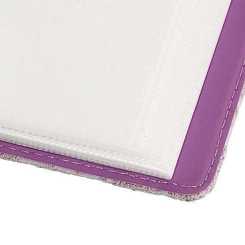 3in Transparent Photo Album Book for Fujifilm Mini 12 - Purple Lace Flower Pattern