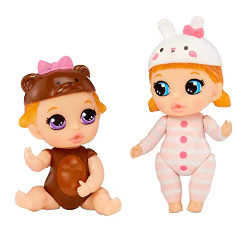 Baby Born Mini Babies Playset β Unwrap Surprise Twins or Triplets Collectible Baby Dolls with Soft Swaddle, Blanket, Ducky Pull Toy Series 3 Multicolor