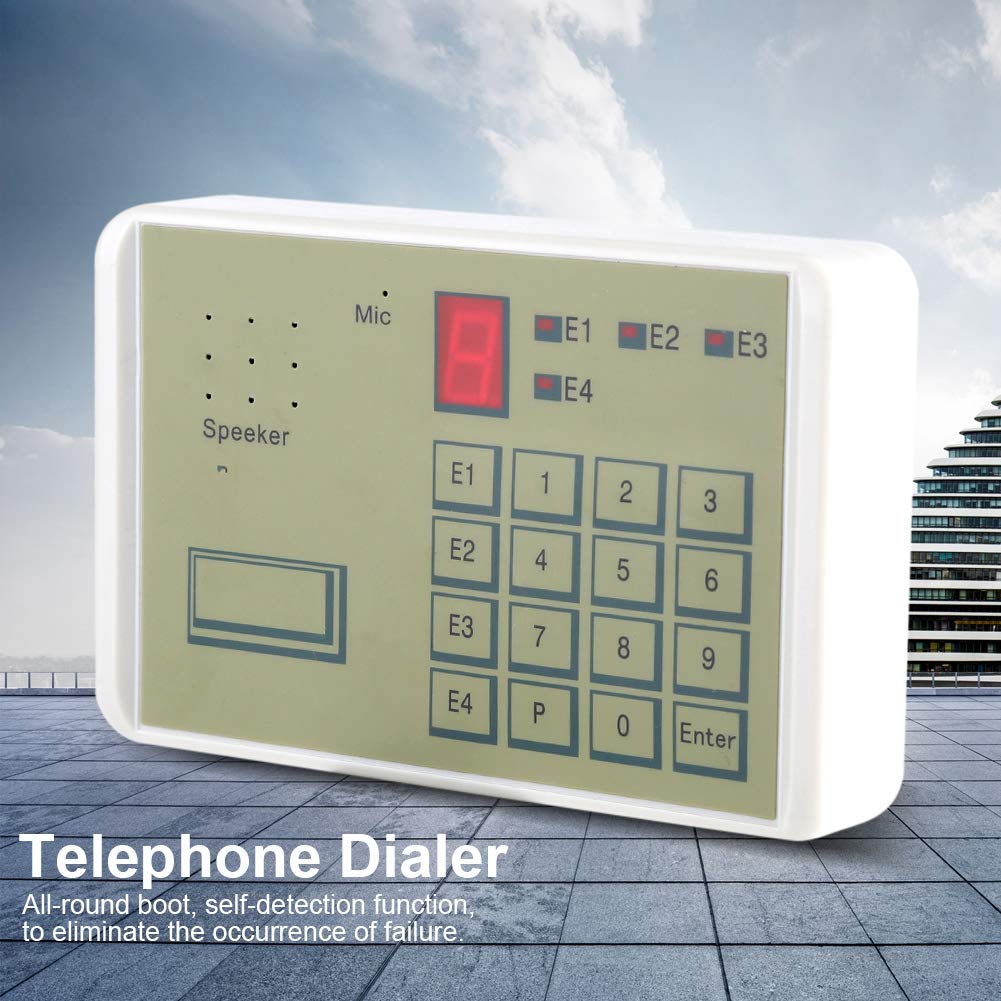 Telephone Dialer, Wired Telephone Voice Auto dialer Burglar Security Wired Home Security System with Phone Dialer House Office Alarm System