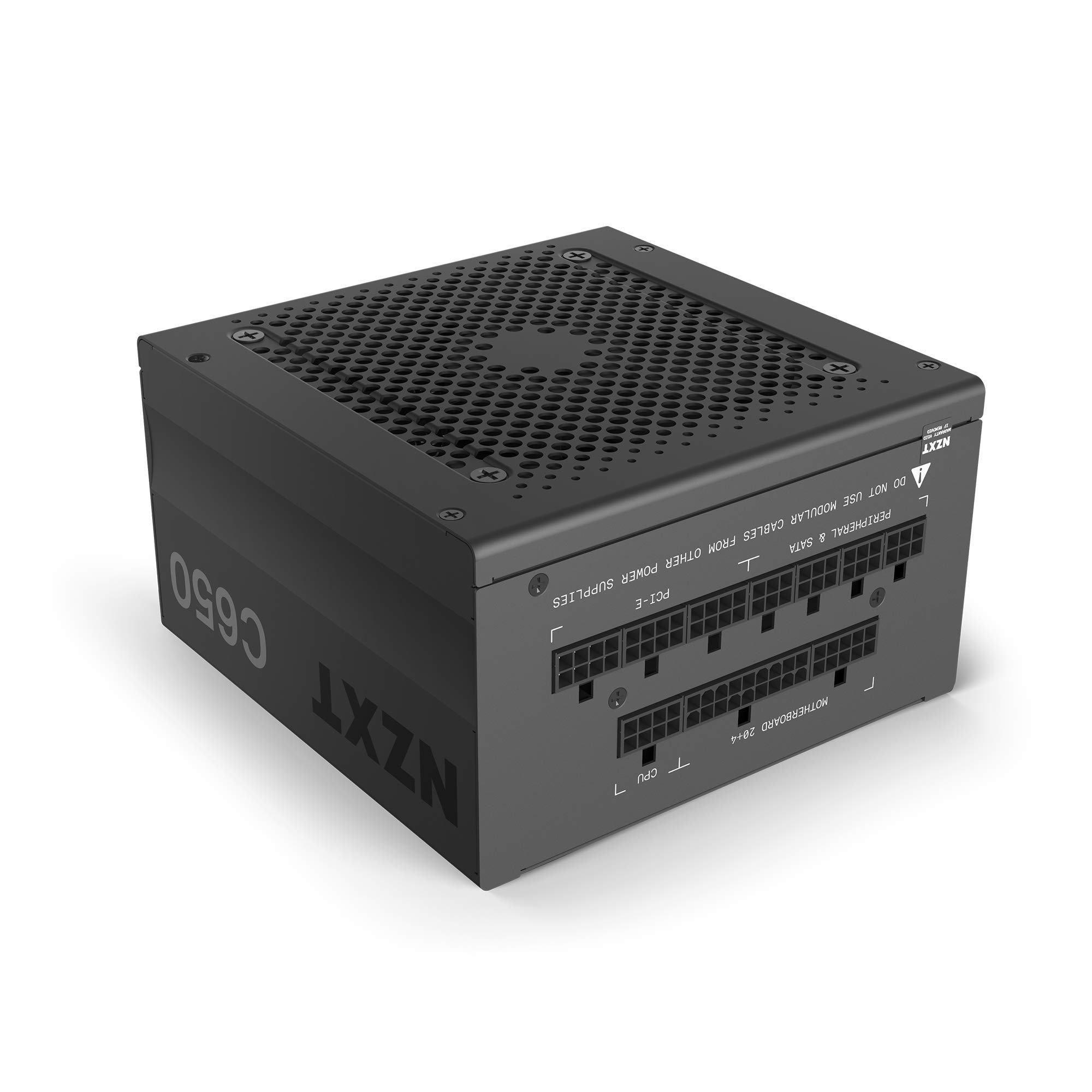 NZXT C650 - NP-C650M - 650 Watt PSU - 80+ Gold Certified - Hybrid Silent Fan Control - Fluid Dynamic Bearings - Modular Design - Sleeved Cables - ATX Gaming Power Supply - 2020