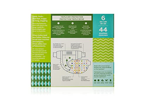 Babyganics Diapers, Size 6, 44 ct, Ultra Absorbent Diapers