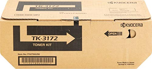 Kyocera 1T02T80US0 Model TK-3172 Black Toner Cartridge For use with Kyocera ECOSYS P3050dn Laser Printer, Up to 15500 Pages at 5% Coverage