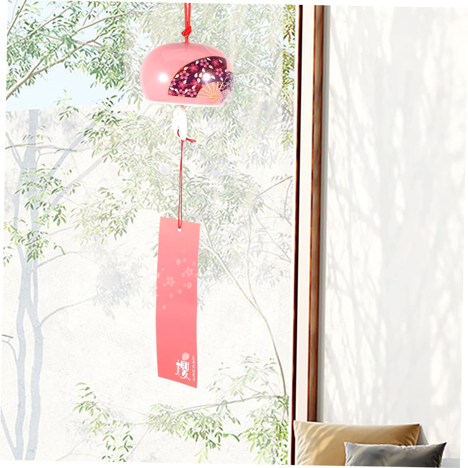 DOITOOL 5pcs Japanese Ceramic Wind Chimes Ceramic Wind Bell Handcrafted Wind Bells Windchimes Bell Window Wind Chimes Wind Chime Bell Retro Decor Ceramics Simple F01 Mount Fuji