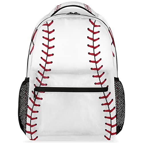 Backpack Baseball Laptop Computer Backpacks Waterproof College School Bookbag Casual Travel Hiking Camping Daypack for Women Men