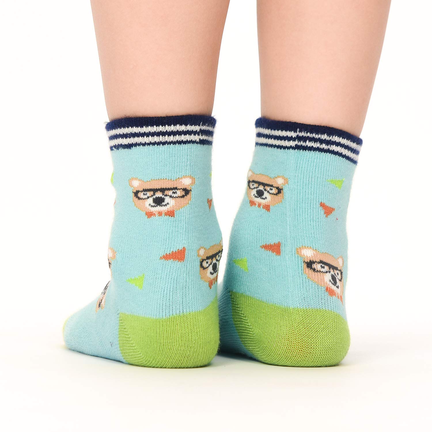 Flanhiri Baby Boys Toddler Non Skid Cotton Socks with Grip (1-3 Years, 12 Pairs - Set 4/713717)