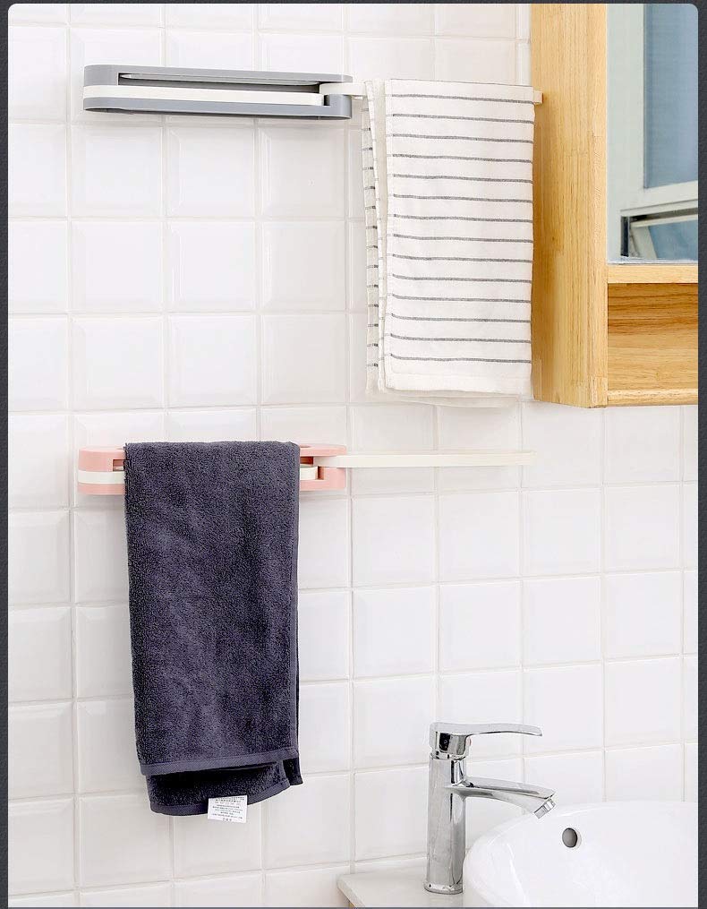 ALINZO Foldable Shoes Rack Towel Rack Bathroom Wall Mounted Shoe Storage Rack No Punching Space-Saving Design, Easy to Assemble