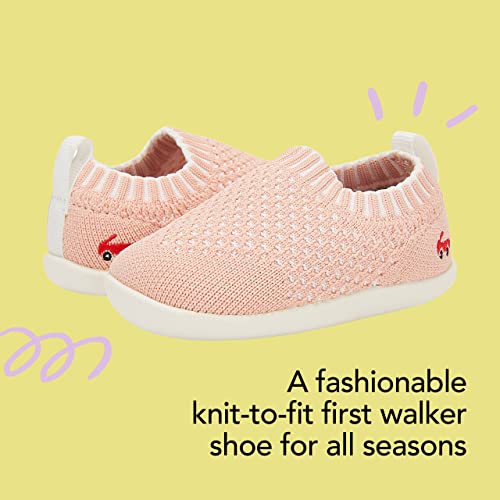 See Kai Run Baby Knit - Slip-On First Walker Shoes for Infants, Pink, Infant 4