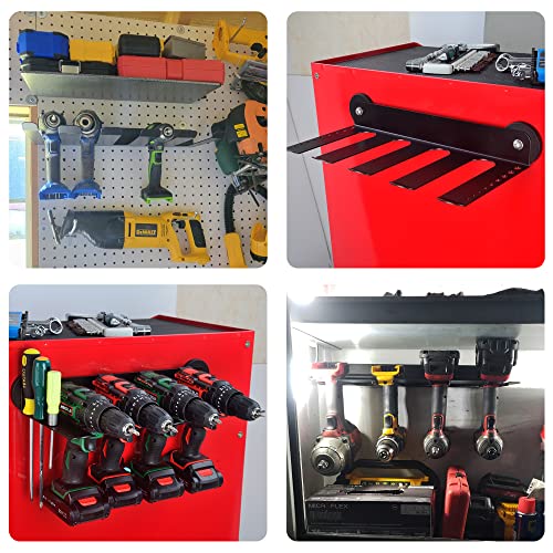 MUTUACTOR Power Drill Drivers Tool Holder,Magnetic Tool Holders,Garage Tool Storage Rack,Heavy Duty Floating Tool Shelf & Organizer,Stainless Steel Storage Organizer Holder,Perfect for Father’s Gift