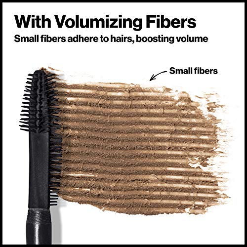 Revlon ColorStay Brow Fiber Filler, Longwearing & Volumizing Waterproof Eyebrow Gel, 303 Medium Brown, 0.23 fl. oz.