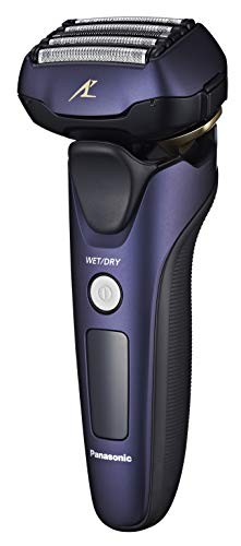 Panasonic ES-LV67-A803 Wet and Dry Shaver, 5 Shaving Heads with Linear Motor, Including Hair Trimmer, Navy Blue