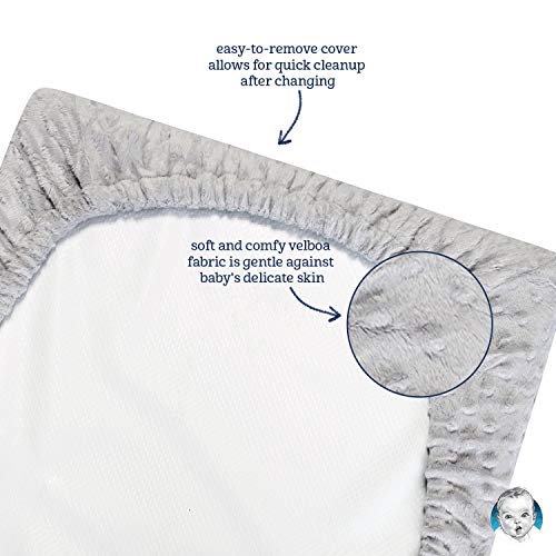 Gerber Baby Boys Girls Neutral Newborn Infant Baby Toddler Nursery Changing Pad Cover, Dotted Light Gray, 16" x 32"