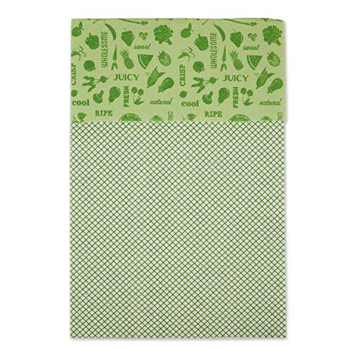 DII Fridge Liner Collection Non-Adhesive, Cut to Fit, 12x24, Green Veggies, 6 Piece