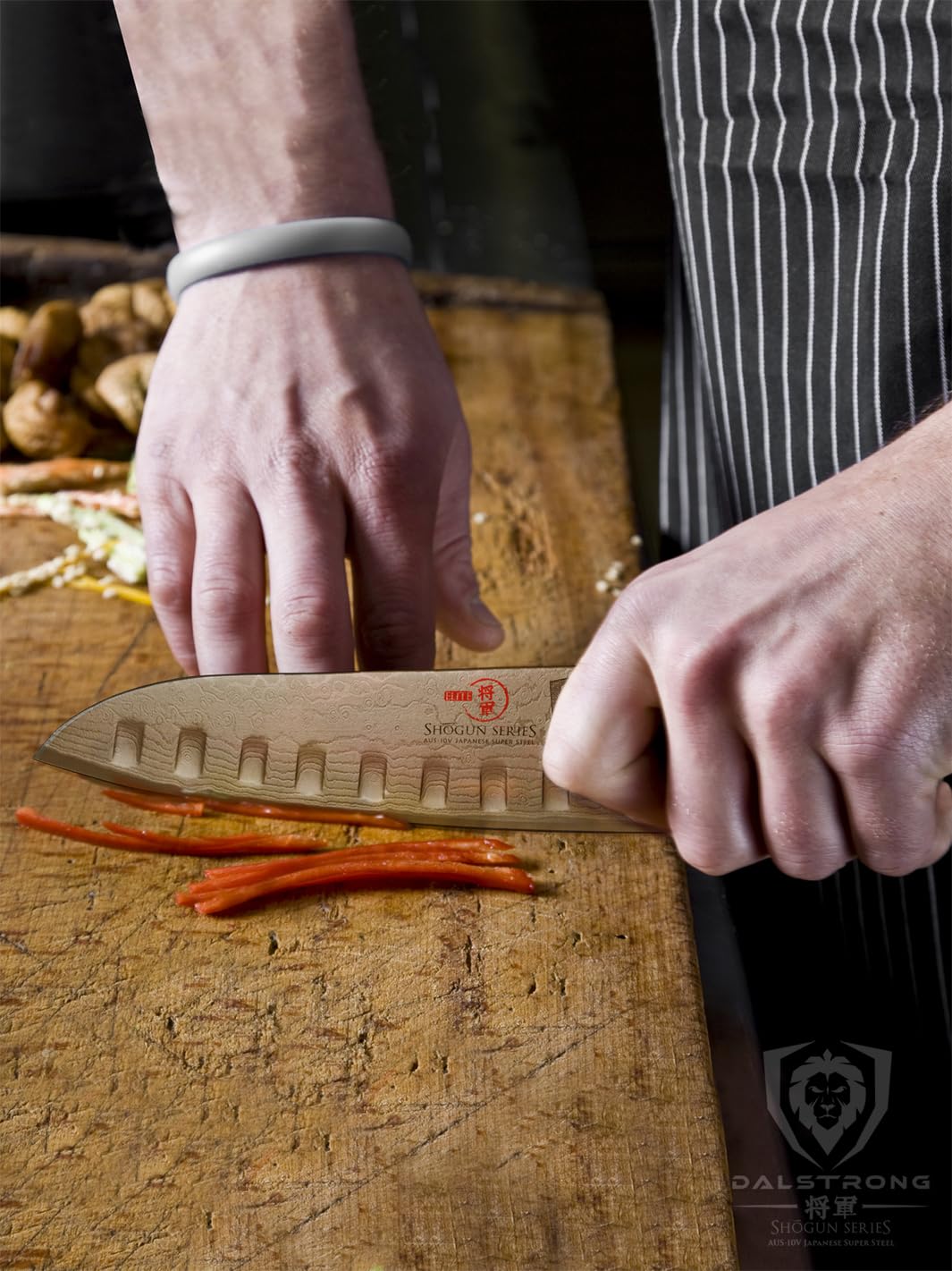 Dalstrong Santoku Knife - 7 inch - Shogun Series - Damascus - Japanese AUS-10V Super Steel 67 Layers - Black G10 Handle - Vegetable Knife - Vacuum Treated - Kitchen Knife - Sheath Included