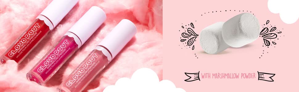 wet n wild Liquid Lipstick Cloud Pout Marshmallow, Light Pink Pour Some Suga On Me | Matte Lip Cream Mousse | Argan Oil | Vitamin E