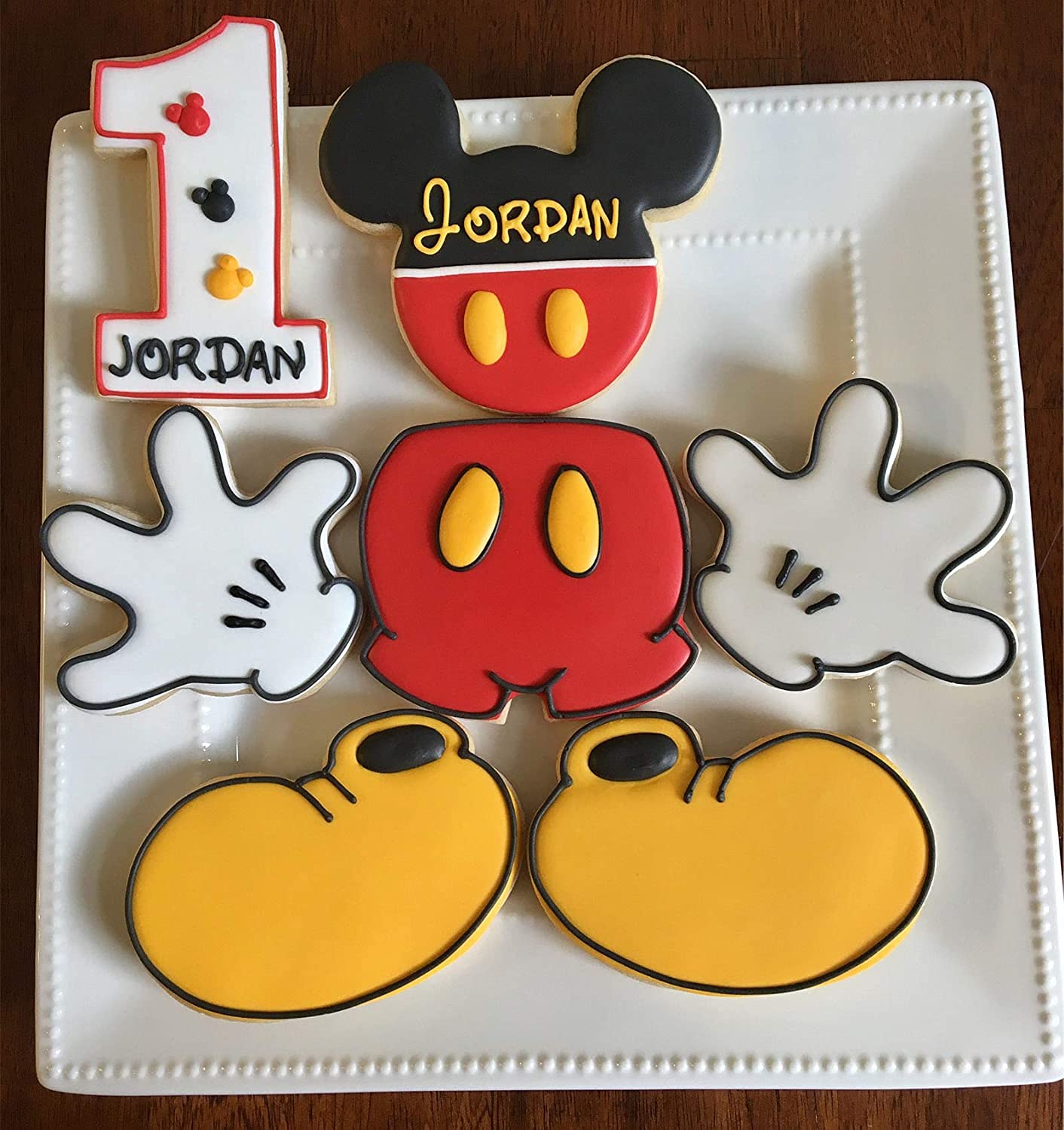 8 Pieces Mickey Mouse Cookie Cutters,Stainless Steel Cutters Mickey Minnie Mouse Shaped Biscuit Molds for Themed Birthday Baby Shower Holiday Parties
