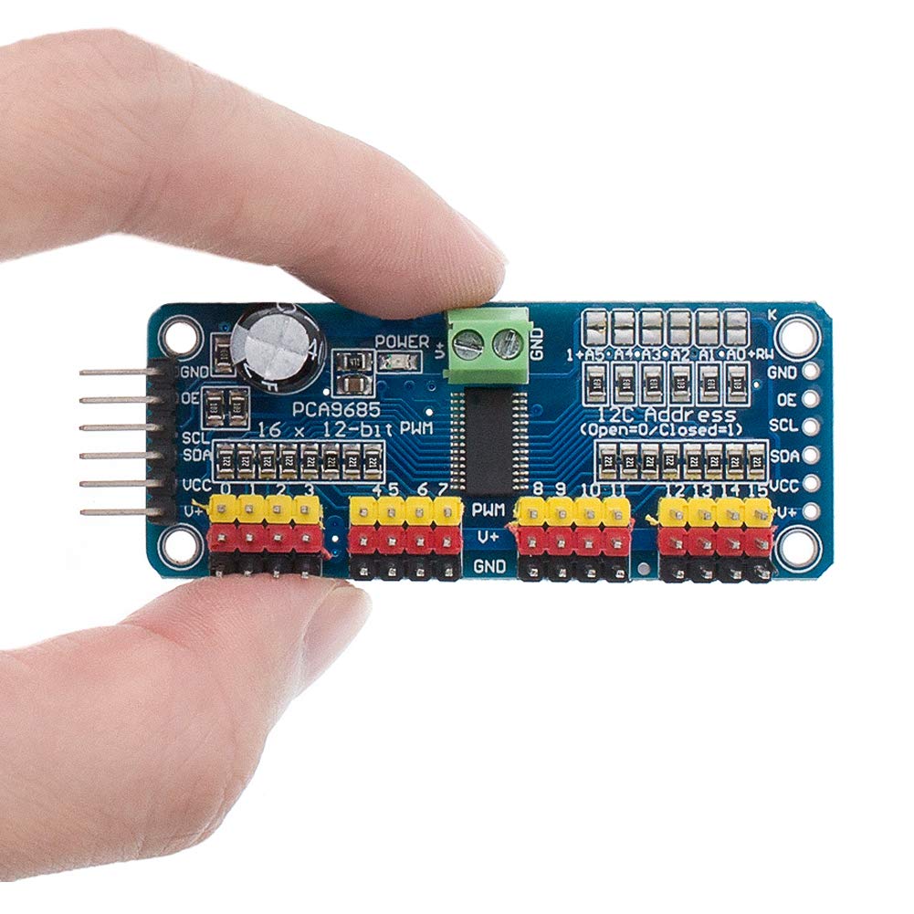 Onyehn PCA9685 IIC Module,16 Channel 12-Bit PWM Servo Motor Driver for Arduino Robot or Raspberry pi(4 Pack)