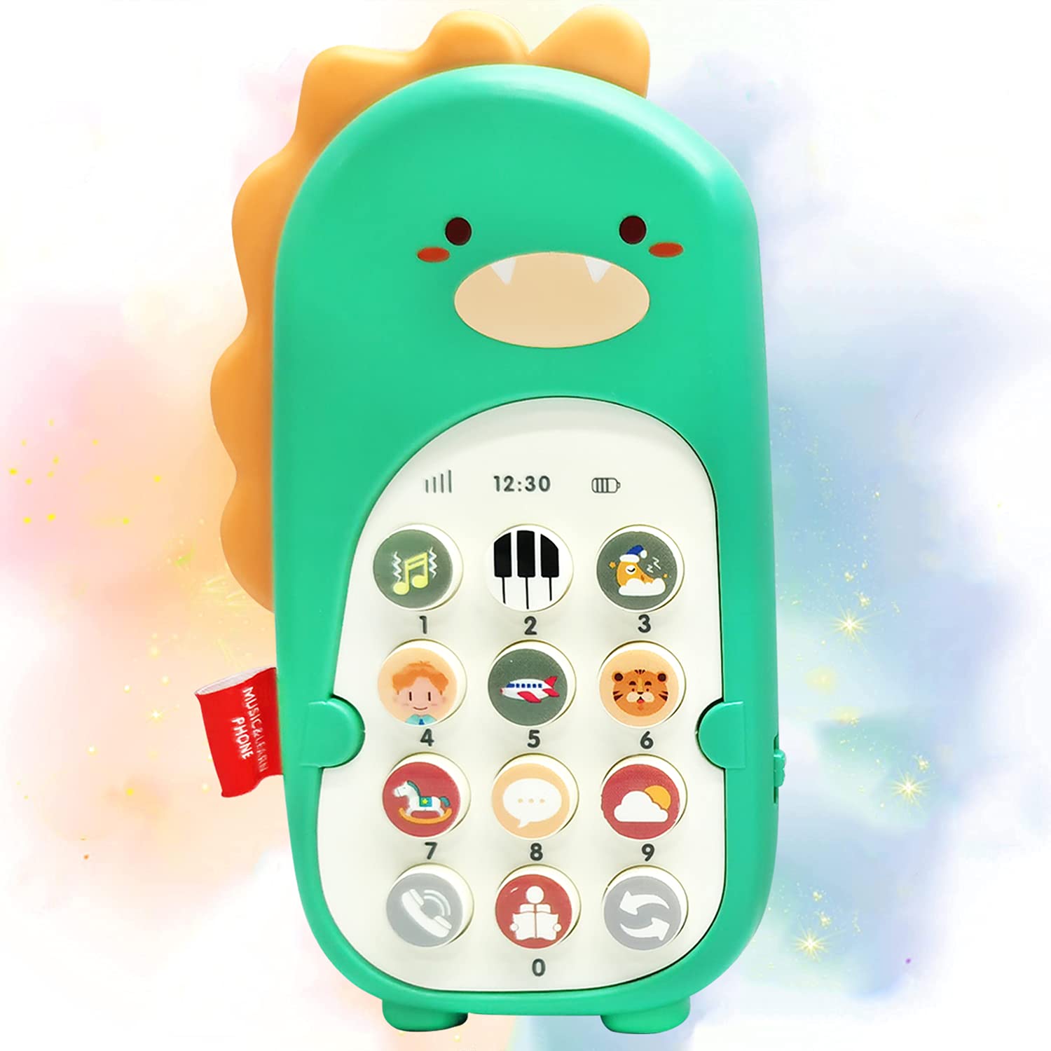 RUAN Baby Cell Phone Toys with Music ,Kids Teething Toys Play Phone Musical Educational Toys for 6 12 16 18 Months Baby Toddlers and Aged 1+ Kids