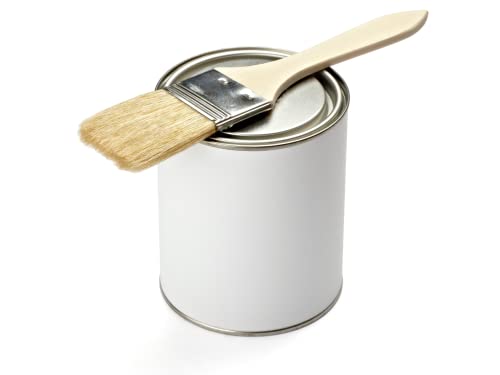 BLYSK Empty Metal Quart Paint Cans with Lids Paint Storage Containers Unlined Multipurpose for Art, Crafts DIY Free Can Open, Marker & Labels (4 White)