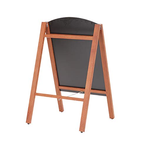 A-Shaped Sign (Removable Board), Double-Sided, Stand Board, Brown, A-Shaped Sign, Blackboard, Menu Board, Standing Sign, Chalkboard, Wood, A-Type, Welcome Board, Wood Board, Wedding, Cafe, Interior, Salon, Restaurant