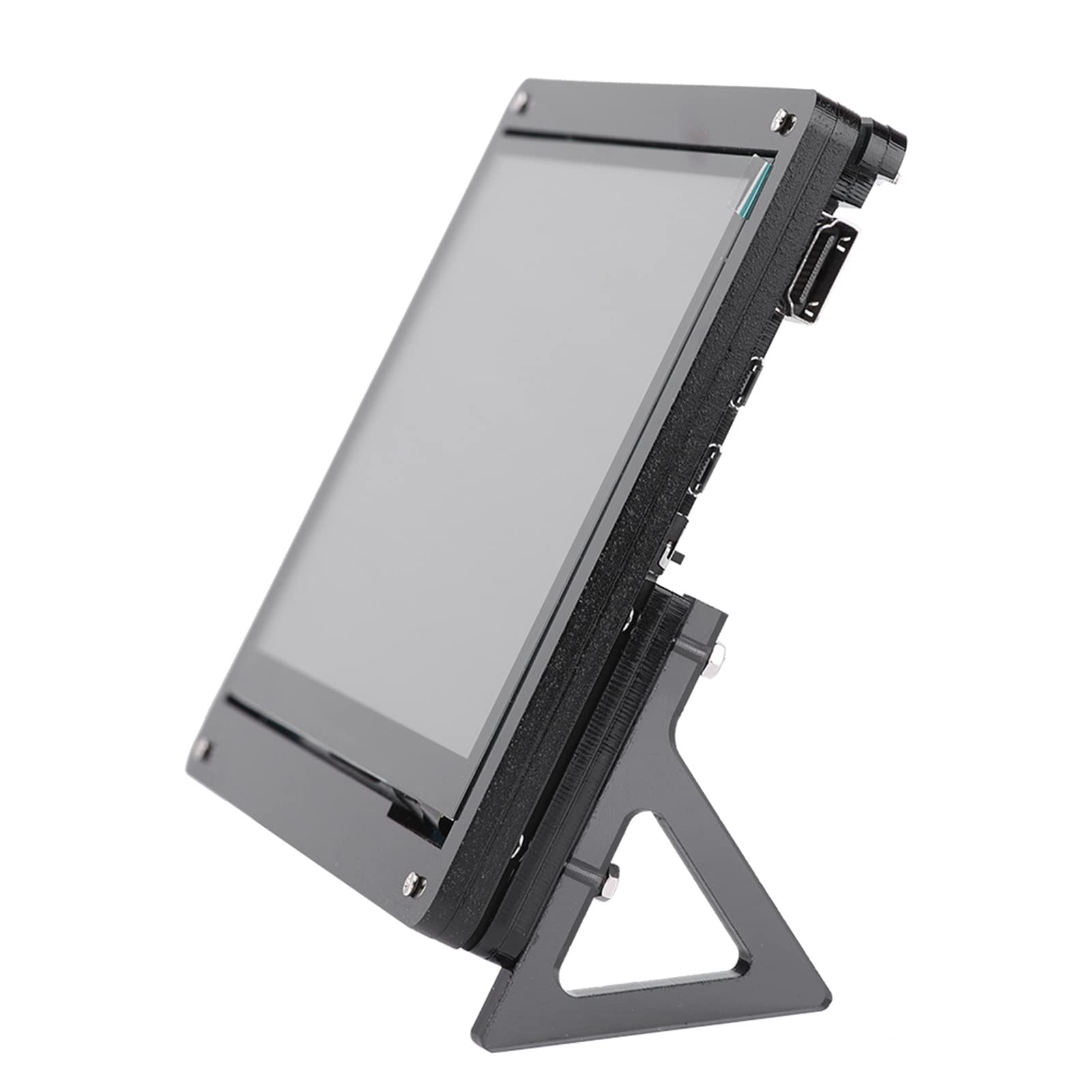 7 Inch Touchscreen for , 1024 600 FHD Screen Display with Bracket(Mental/ABS), USB Portable Mini Monitor Upgraded 7in Note: (Plastic Bracket Shell)