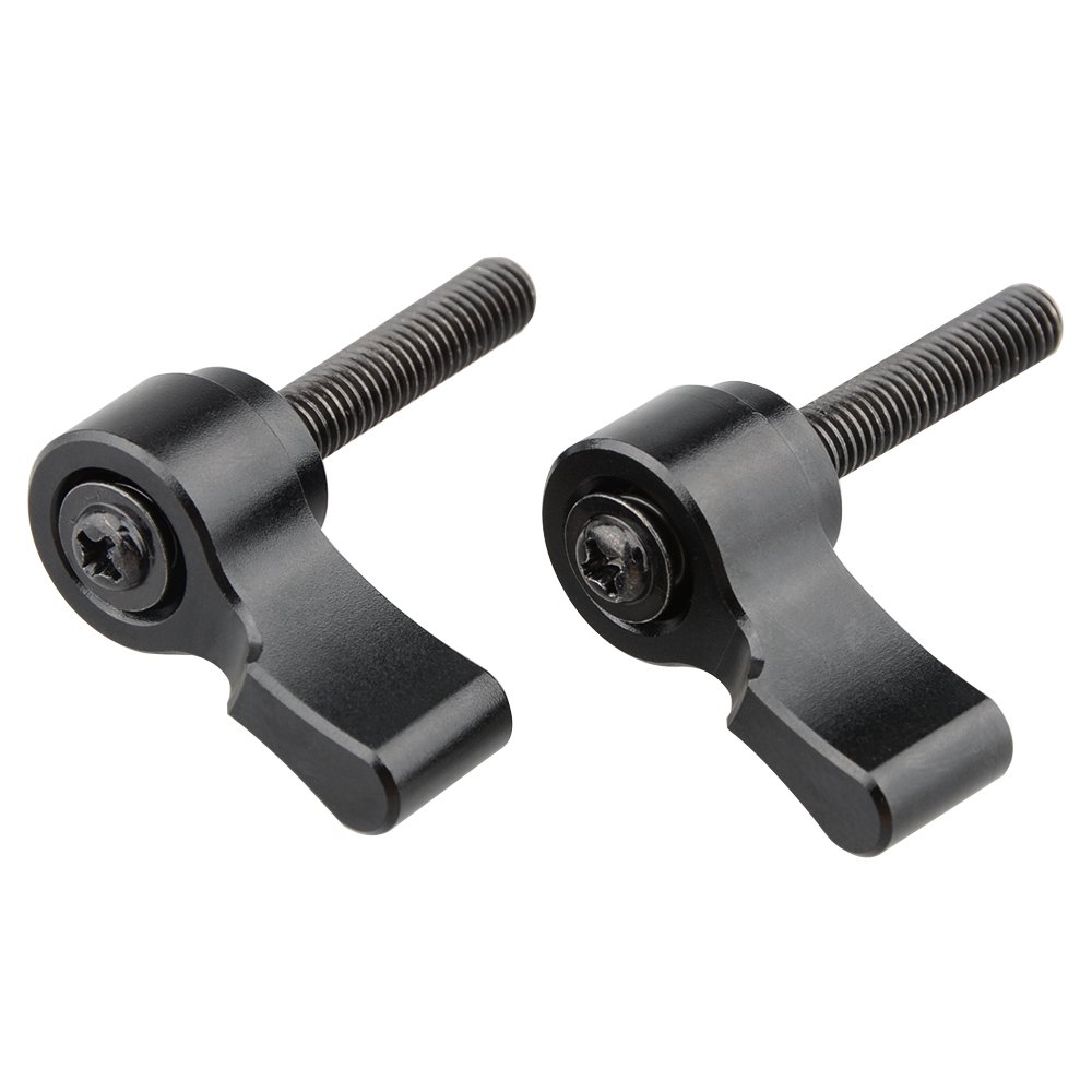 CAMVATE M5 Male Threading(22.5mm Long) Rotating Knob Adjustable Thumb Lever Screw (Black) - 1511