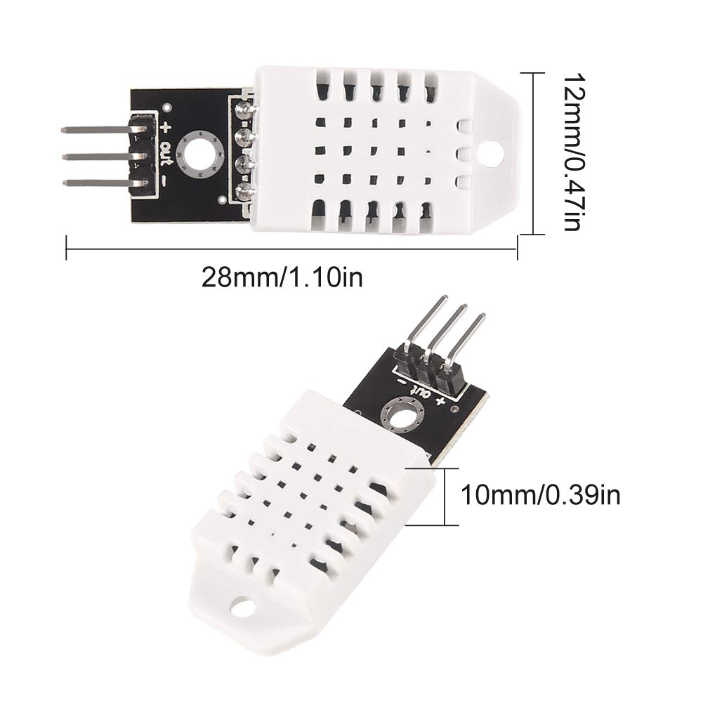 UMLIFE 5PCS Hygrometer Thermometer Sensor DHT22 Digital Temperature and Humidity Module AM2302 Temperature Humidity Gauge Monitor for Electronic Practice DIY Replace SHT11 SHT15