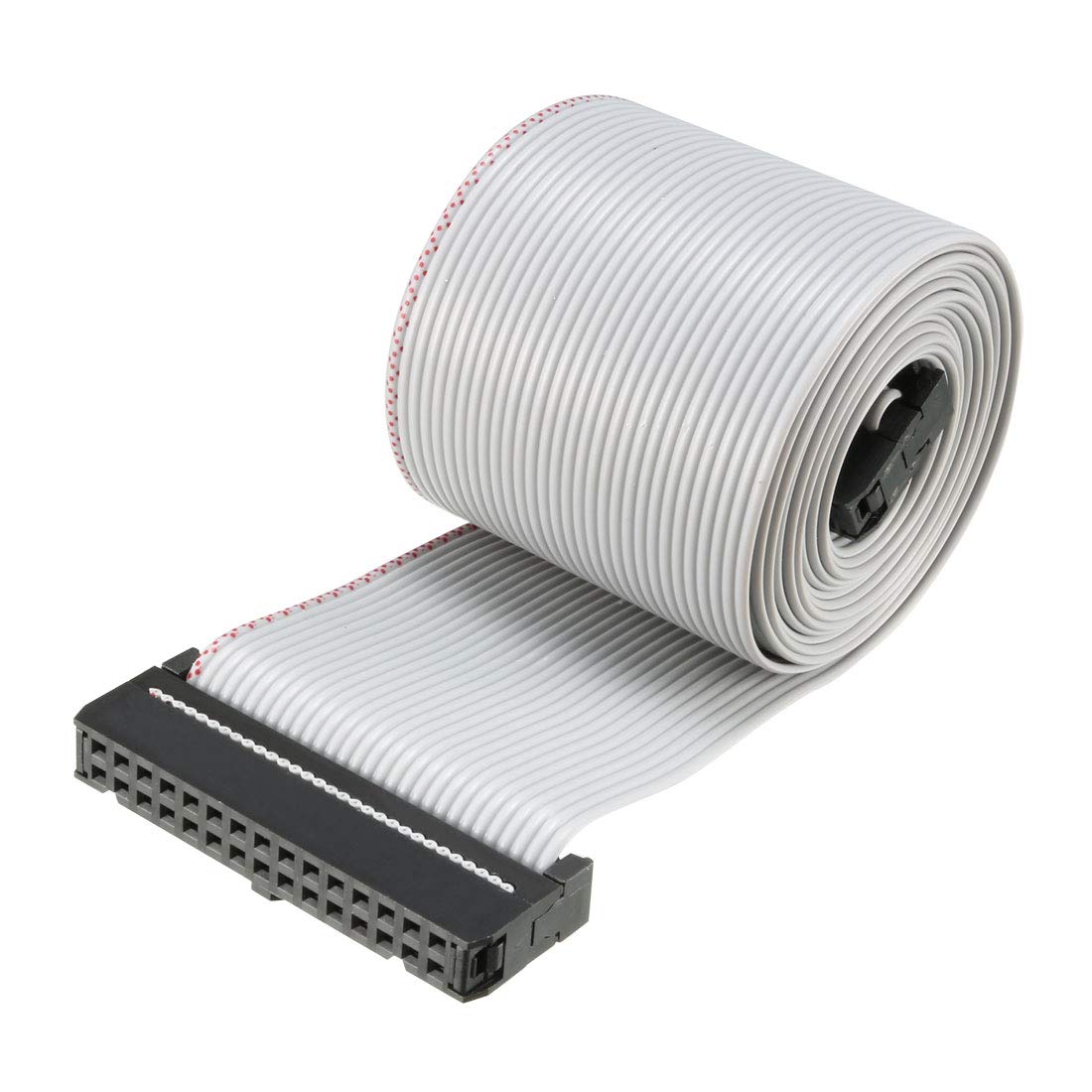 uxcell IDC Gray Wire Flat Ribbon Cable 30 Pins 128cm Length 2.54mm Pitch Type-C