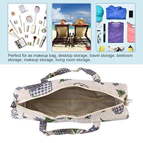 Large Fabric Knitting Needles Bag,Household Yarn Storage Tote Organizer Knitting Tools Storage Bag for Knitting Needles and Accessories(purple)