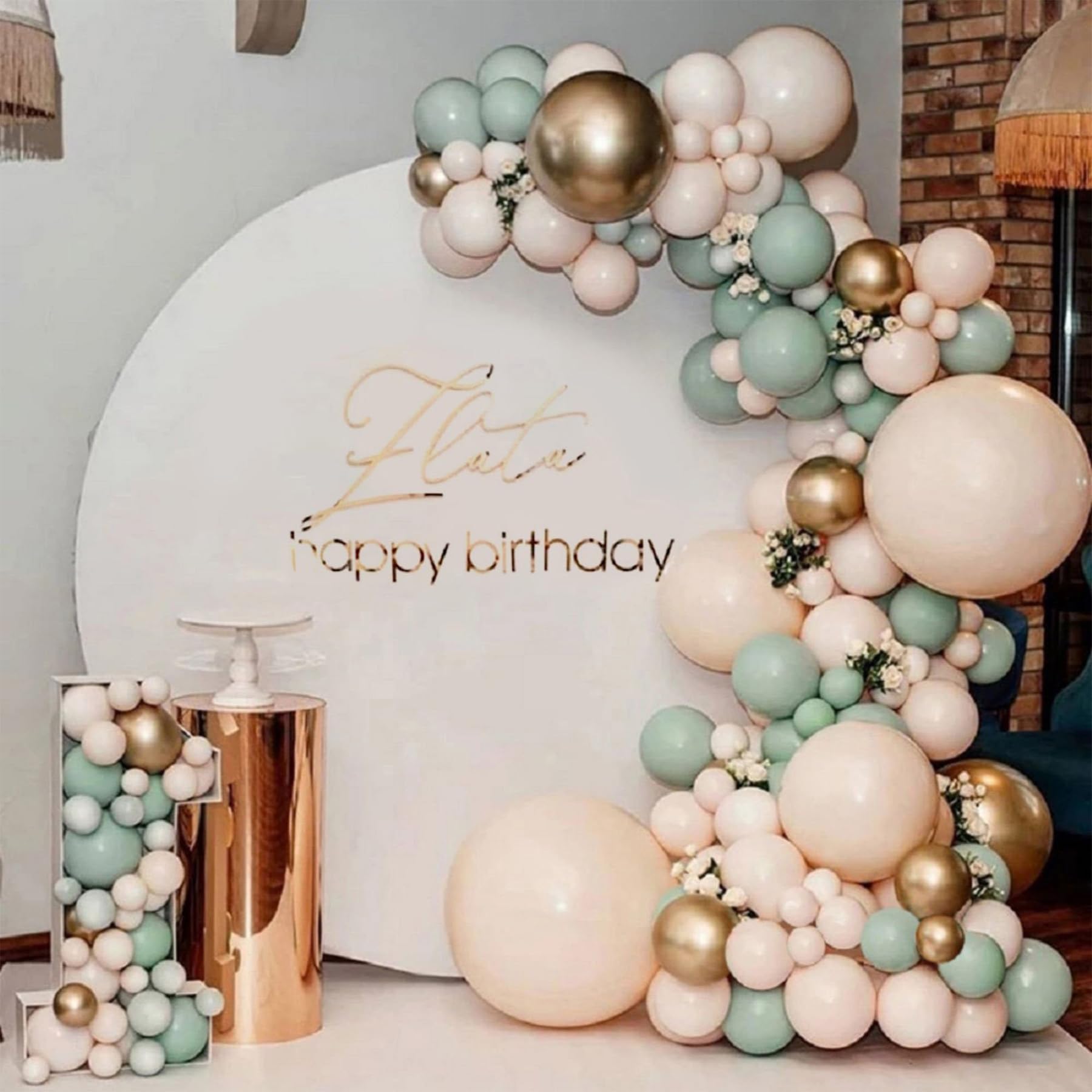 6.5ft Ivory Round Backdrop Cover Suitable for 6.5ft 6.56ft 6.6ft Circle Stand, Pure Ivory Spandex Wrinkle Free Birthday Party Wedding Photography Circle Backdrop Cover Arch Background